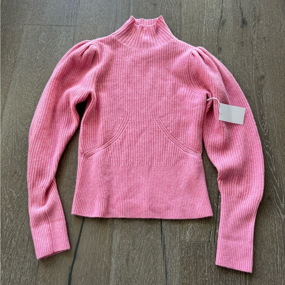 Frame Denim | Sweaters | Frame Wool And Cashmere Puff Sleeve Turtleneck ...